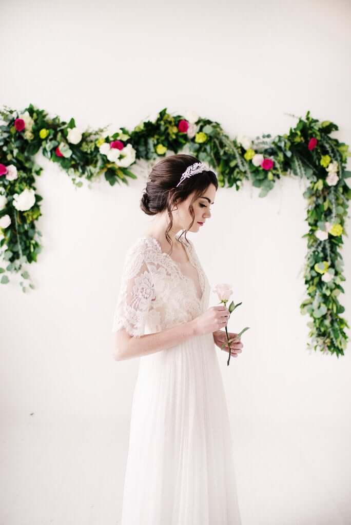 Beaded Bridal Headband with Rhinestones | Emmaline Bride