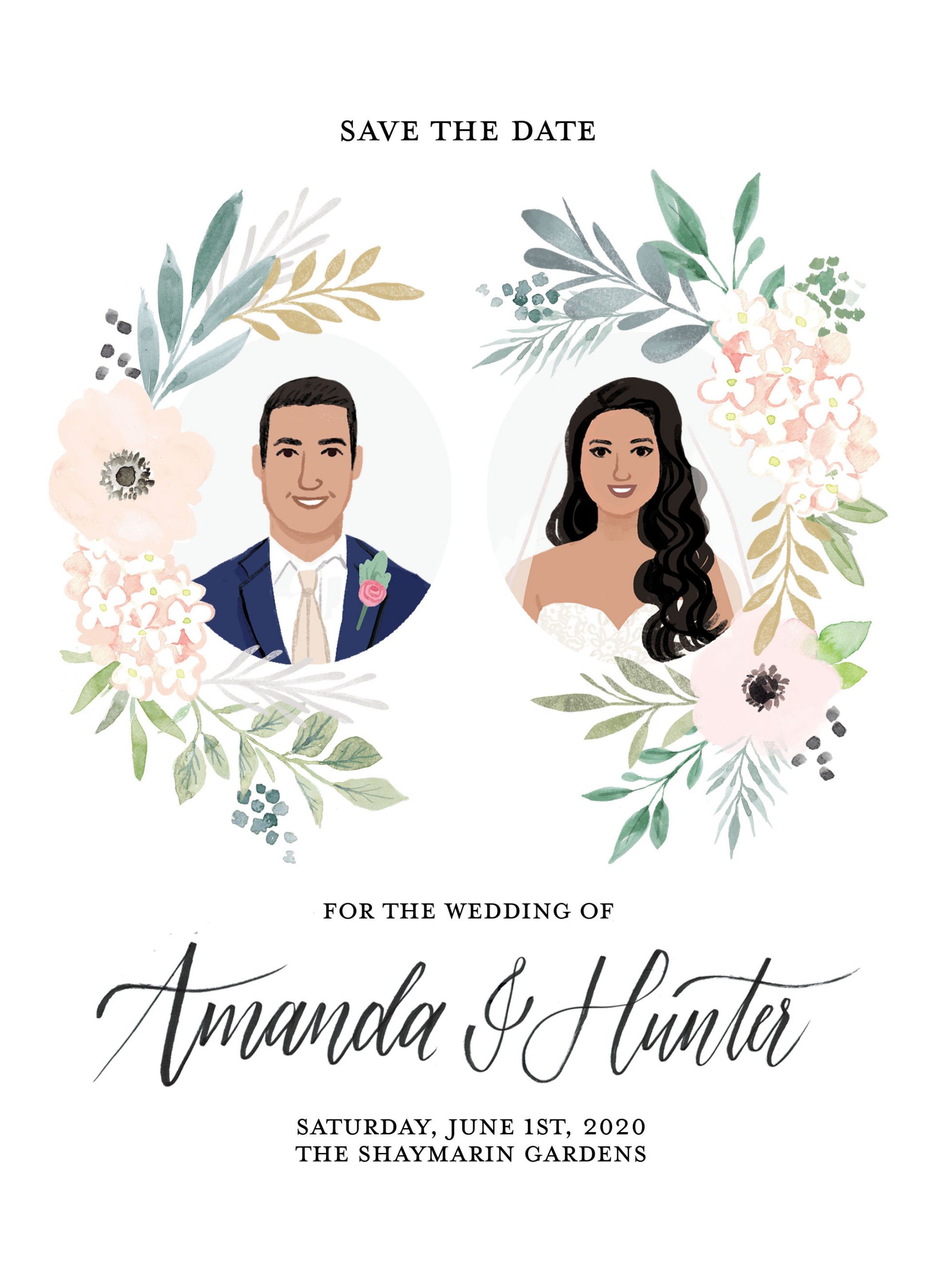 10 Illustrated Save the Dates That'll Make You Smile | Emmaline Bride®