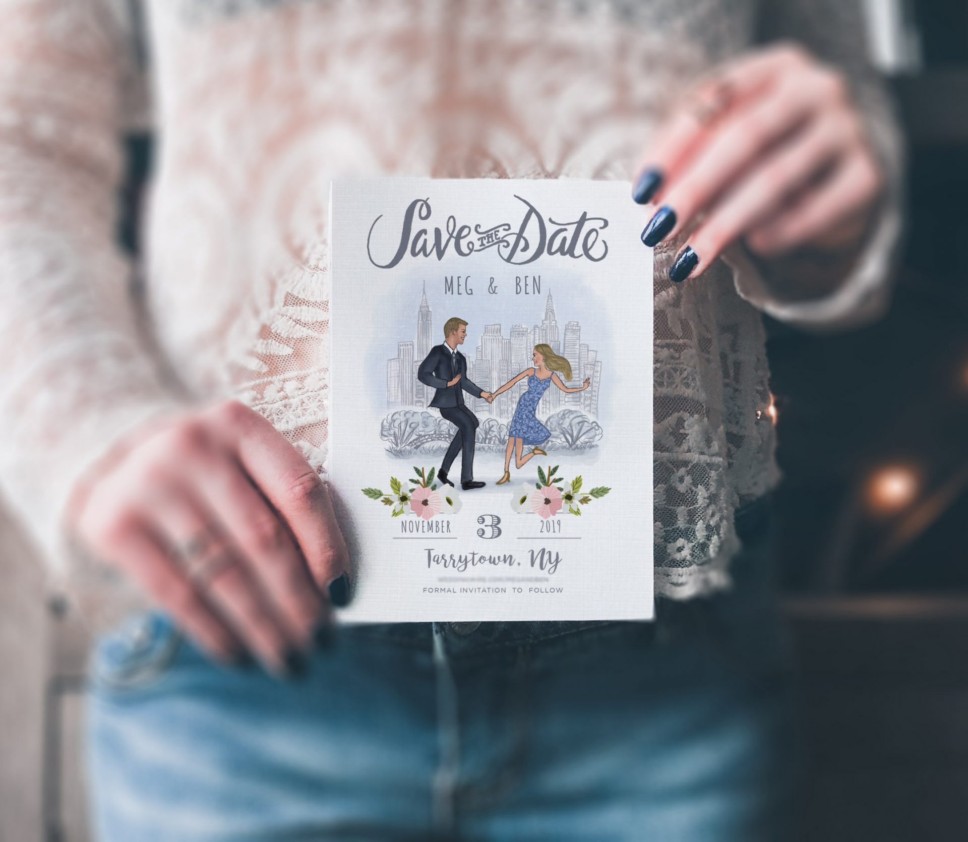 10 Illustrated Save the Dates That'll Make You Smile | Emmaline Bride®