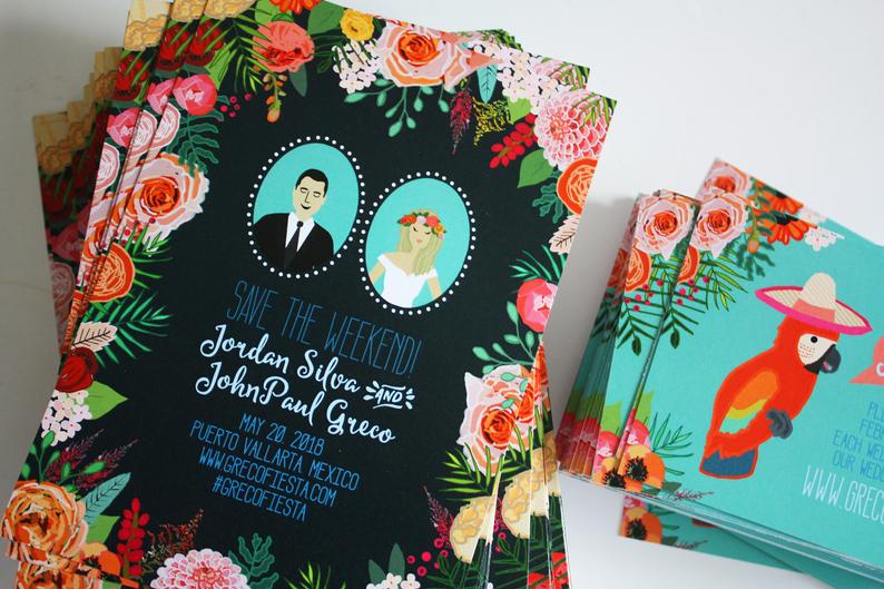 10 Illustrated Save the Dates That'll Make You Smile | Emmaline Bride®