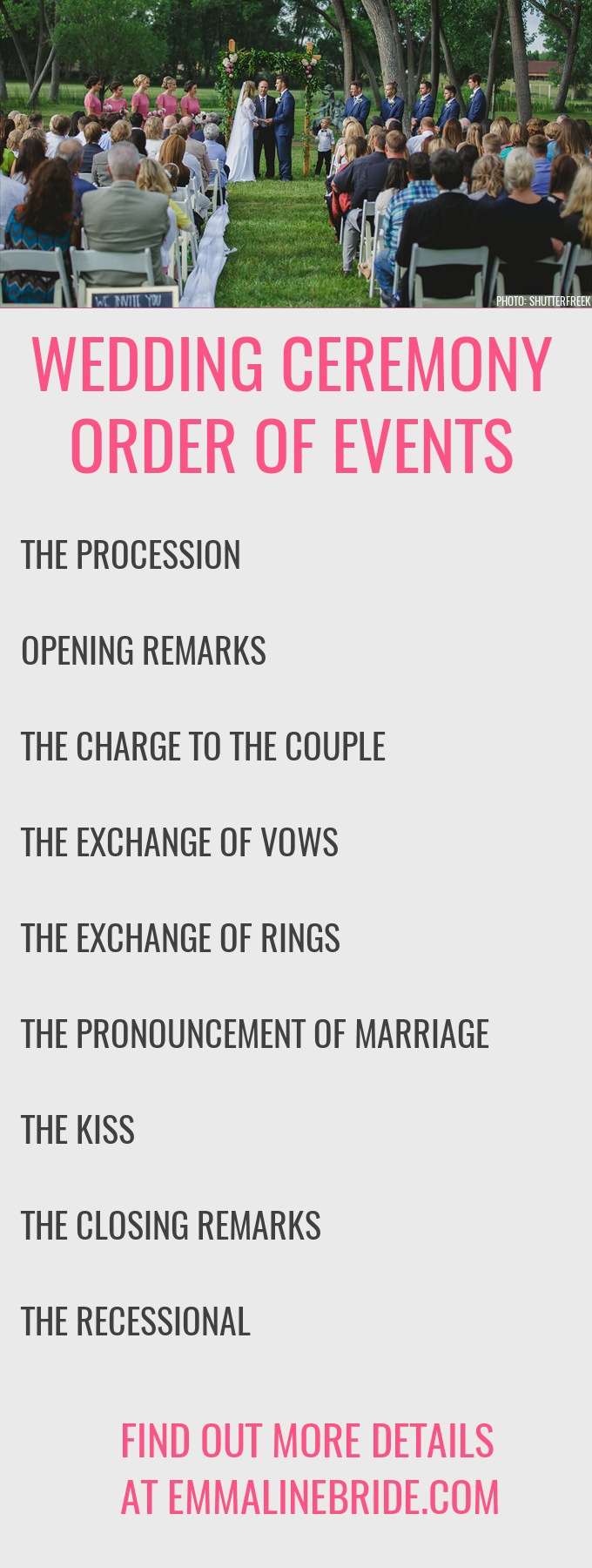 How To → Ceremony Order of Events | Emmaline Bride
