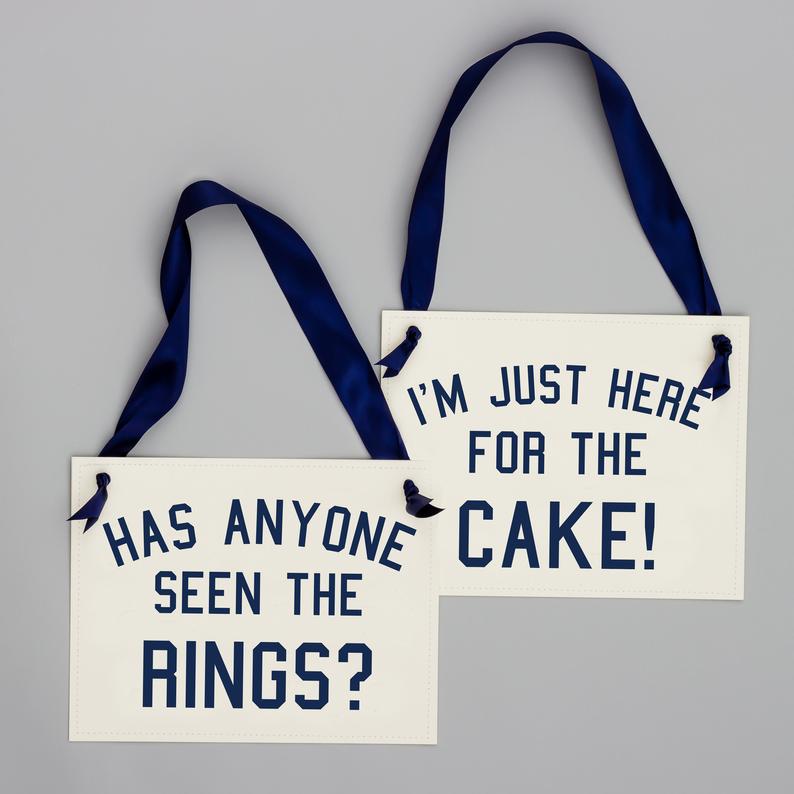 6 Cutest Signs for Flower Girl / Ring Bearer to Carry Down the Aisle