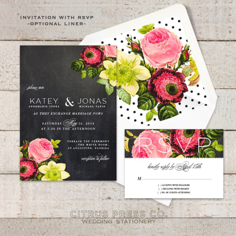 6 Floral Botanical Invitations for Spring Weddings | Emmaline Bride ...
