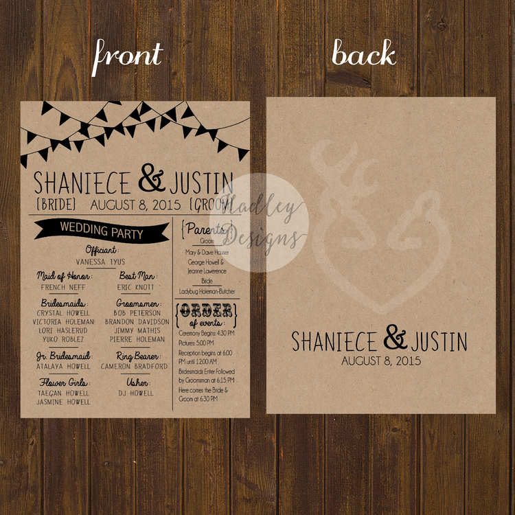 What to Include in Wedding Programs | Wedding Advice & Tips