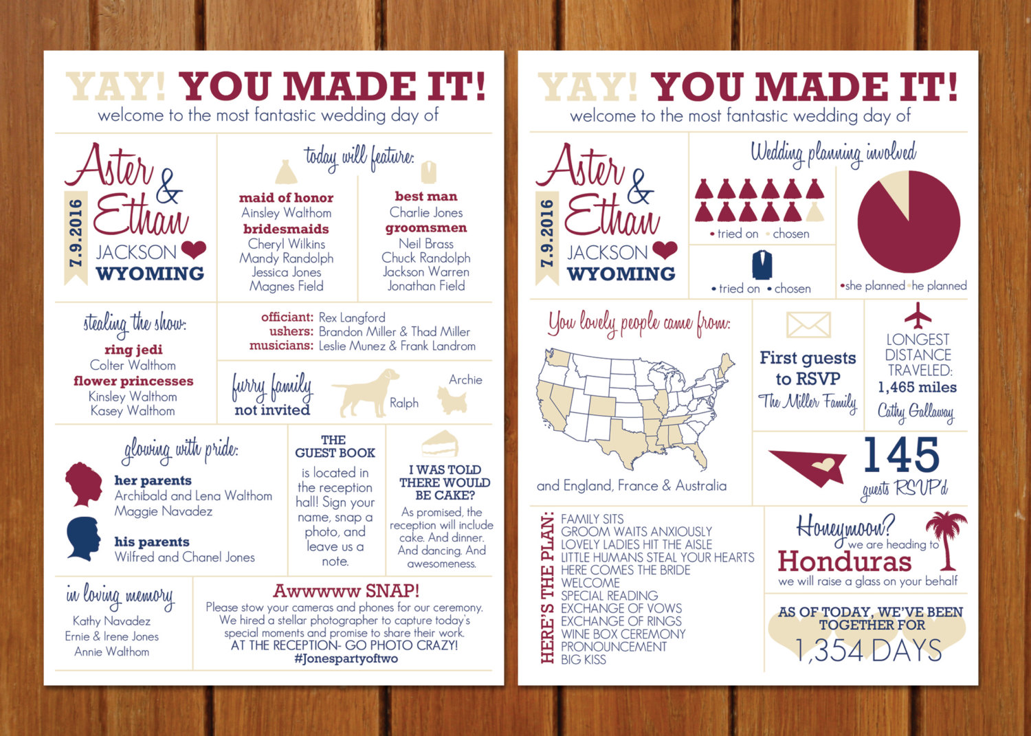 Fun wedding programs guests will *want* to read