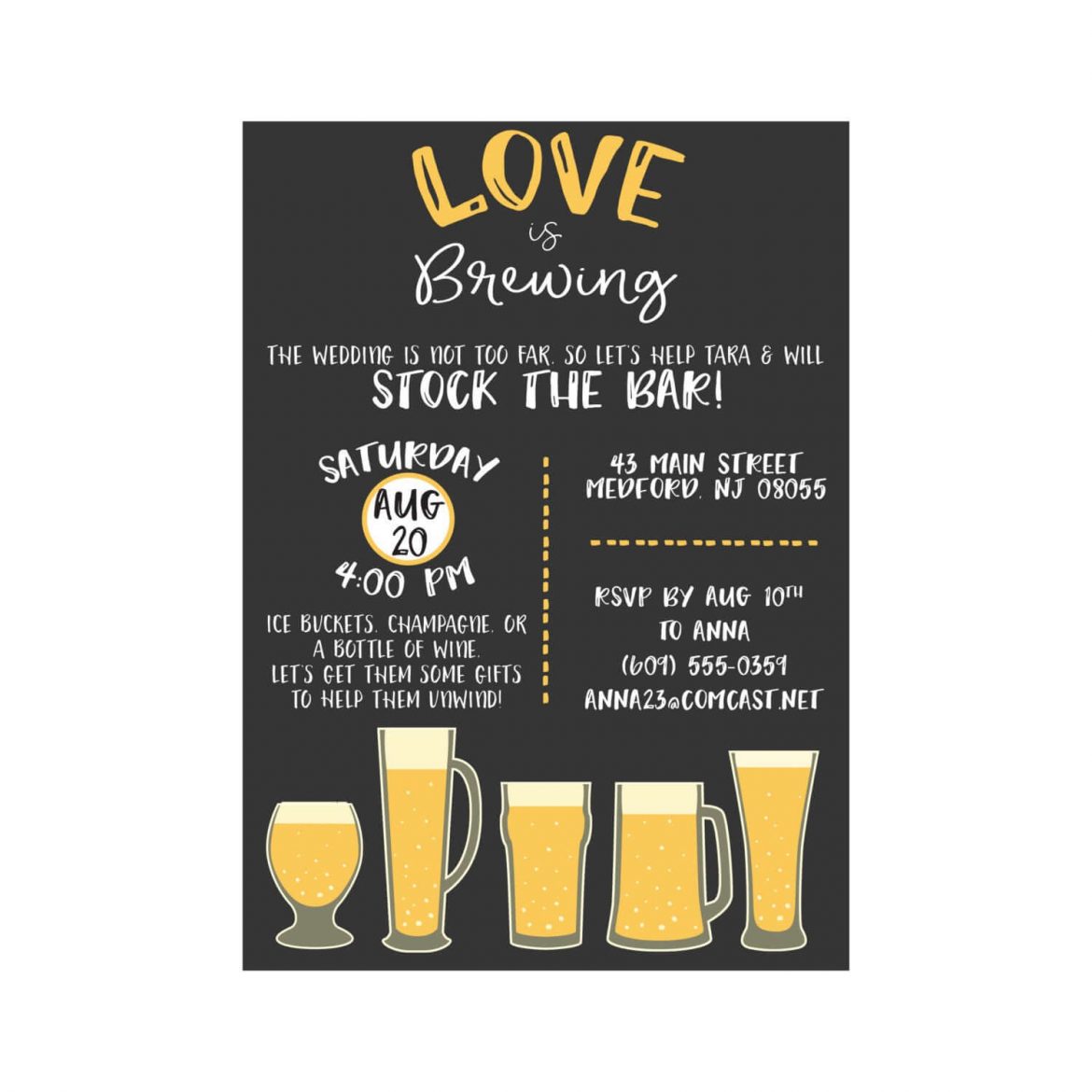 How to Plan a Stock the Bar Engagement Party / Wedding Shower