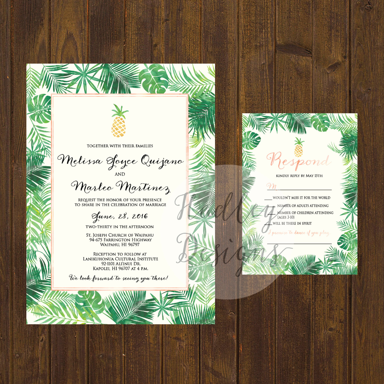 6 Beautiful Tropical Invitations for Weddings | Emmaline Bride Wedding Blog