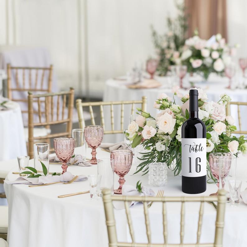 This Wine Bottle Table Number Makes It Easy | Emmaline Bride