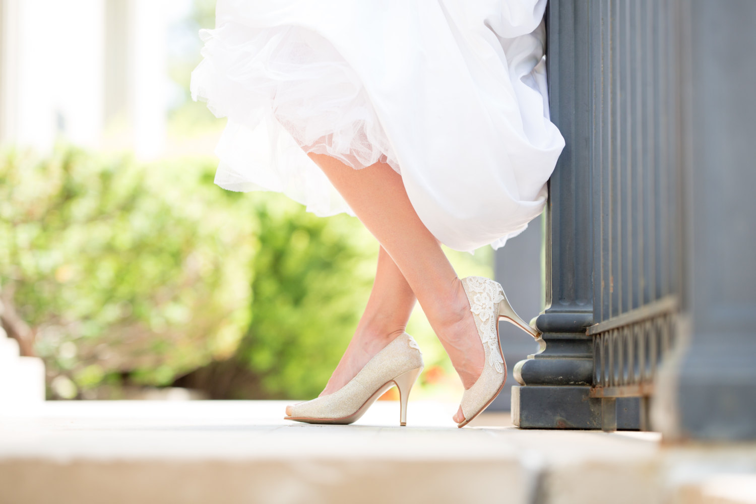 Bridal Heels with Lace Embellishment | Emmaline Bride