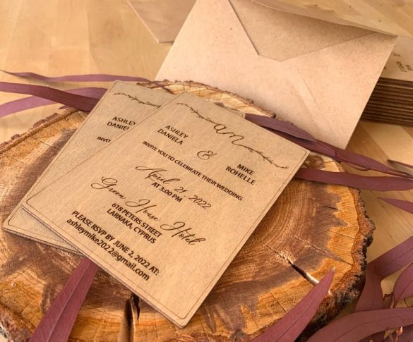 Where to Buy Real Wood Invitations for Rustic Weddings