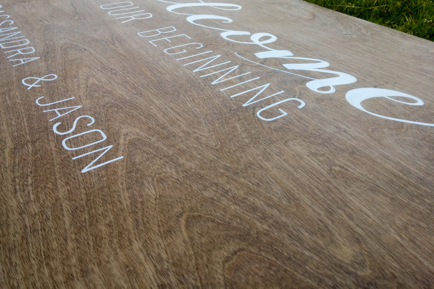 Welcome to Our Beginning Sign | Emmaline Bride Wedding Blog