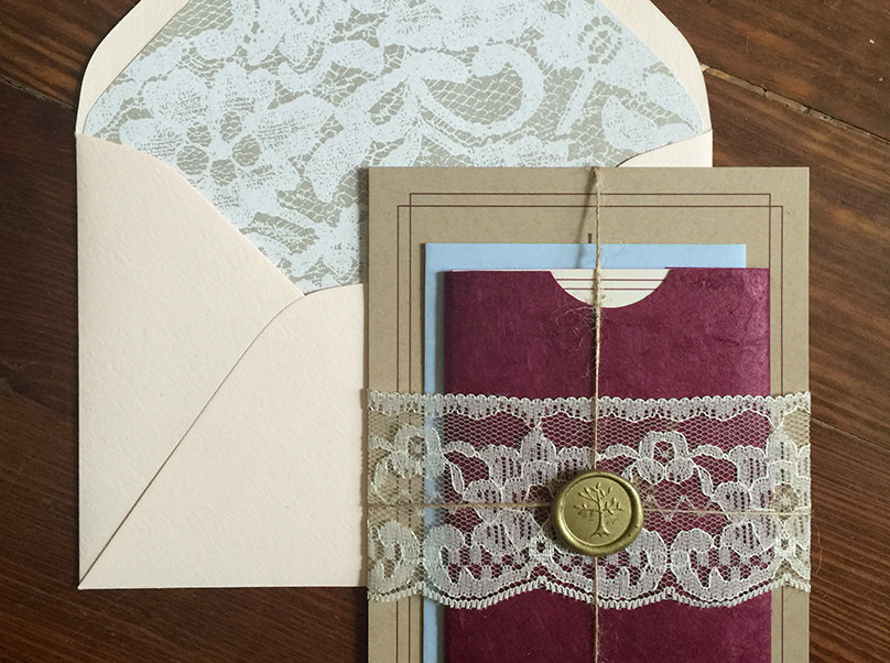 Lace Invitations on Etsy Are Totally Amazing | Emmaline Bride