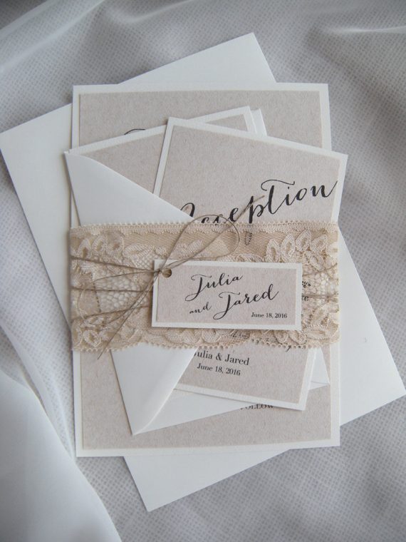 Lace Invitations on Etsy Are Totally Amazing | Emmaline Bride