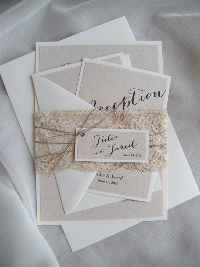 Lace Invitations on Etsy Are Totally Amazing | Emmaline Bride