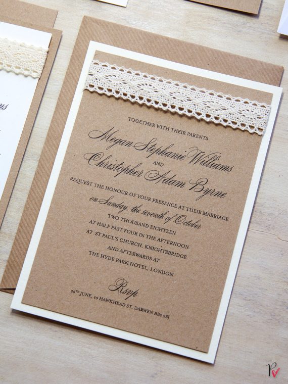 Lace Invitations on Etsy Are Totally Amazing | Emmaline Bride
