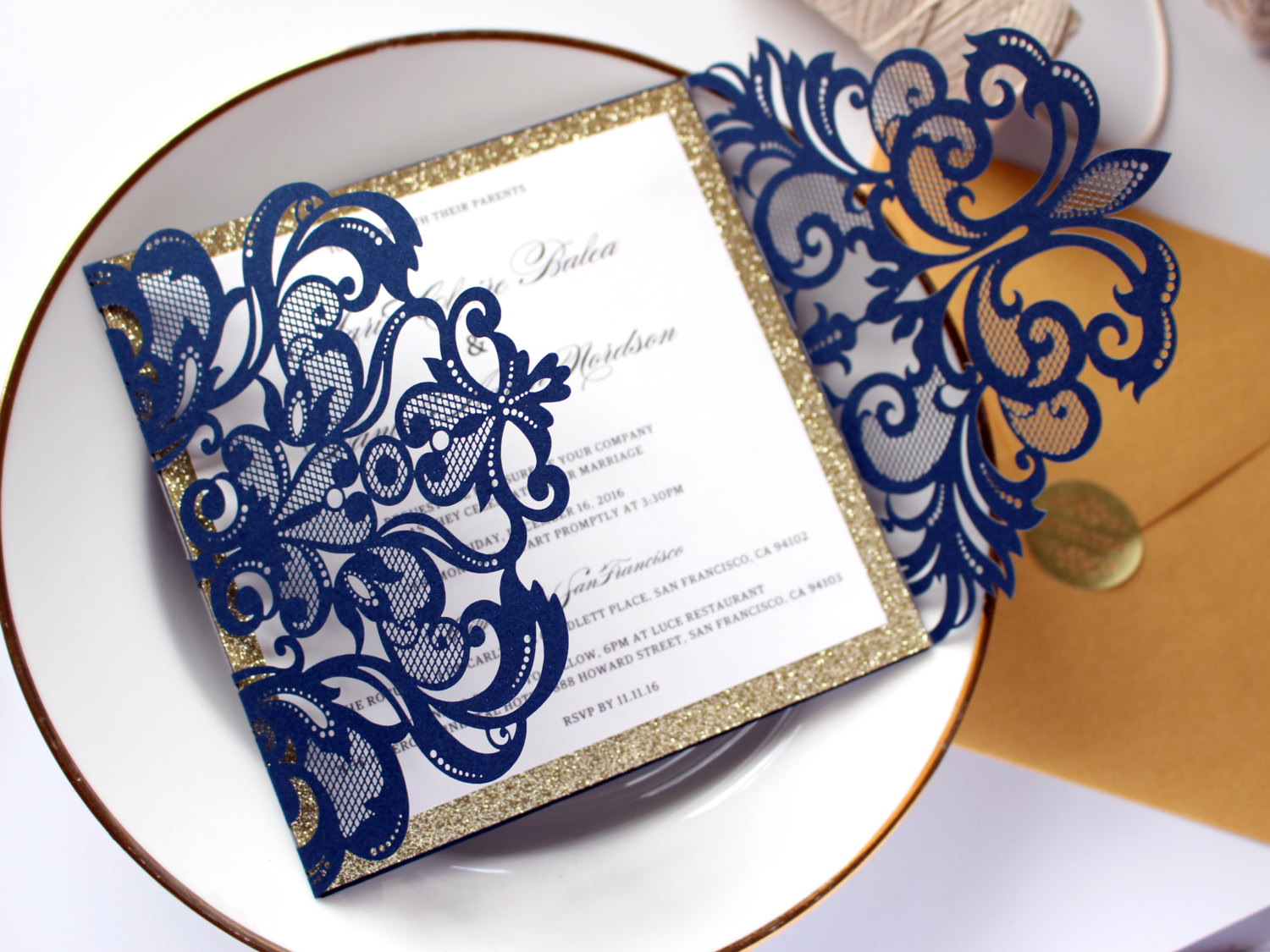 Lace Invitations on Etsy Are Totally Amazing | Emmaline Bride