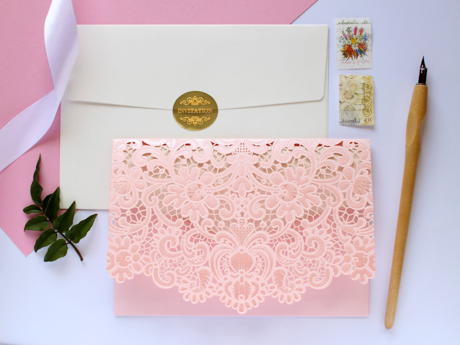 Lace Invitations on Etsy Are Totally Amazing | Emmaline Bride