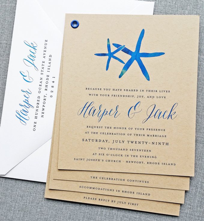 Kraft Paper Invitations for Weddings by Cricket Printing on Etsy