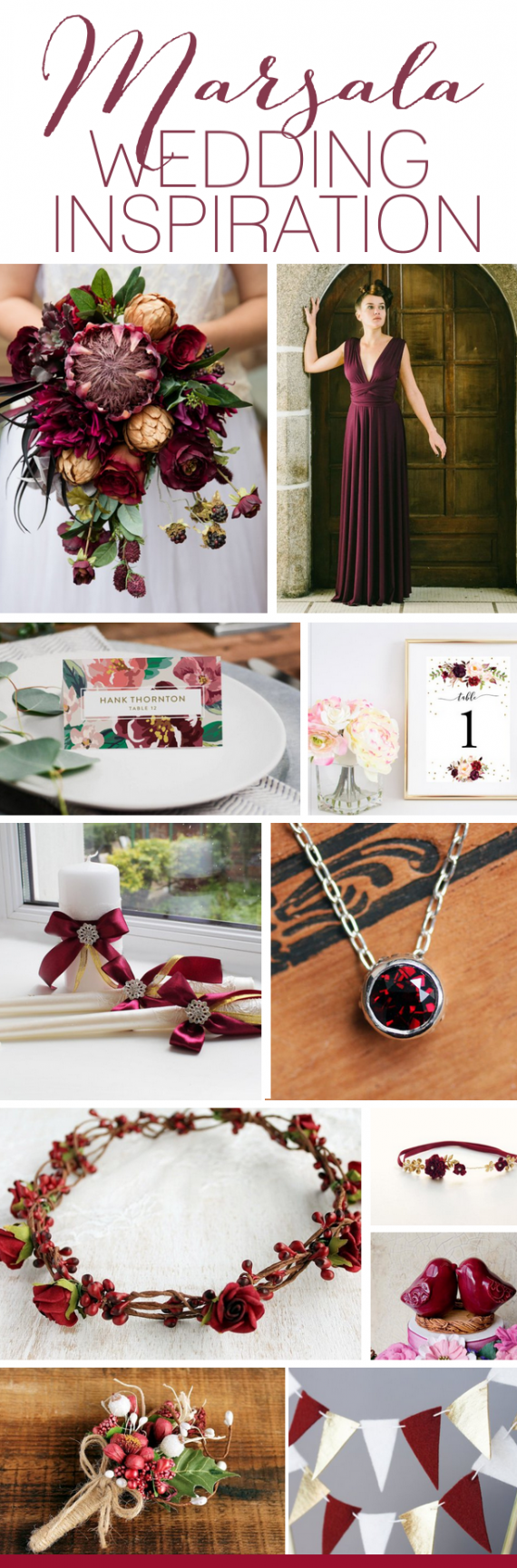 Marsala Wedding Theme Ideas - Wedding Colors | Emmaline Bride