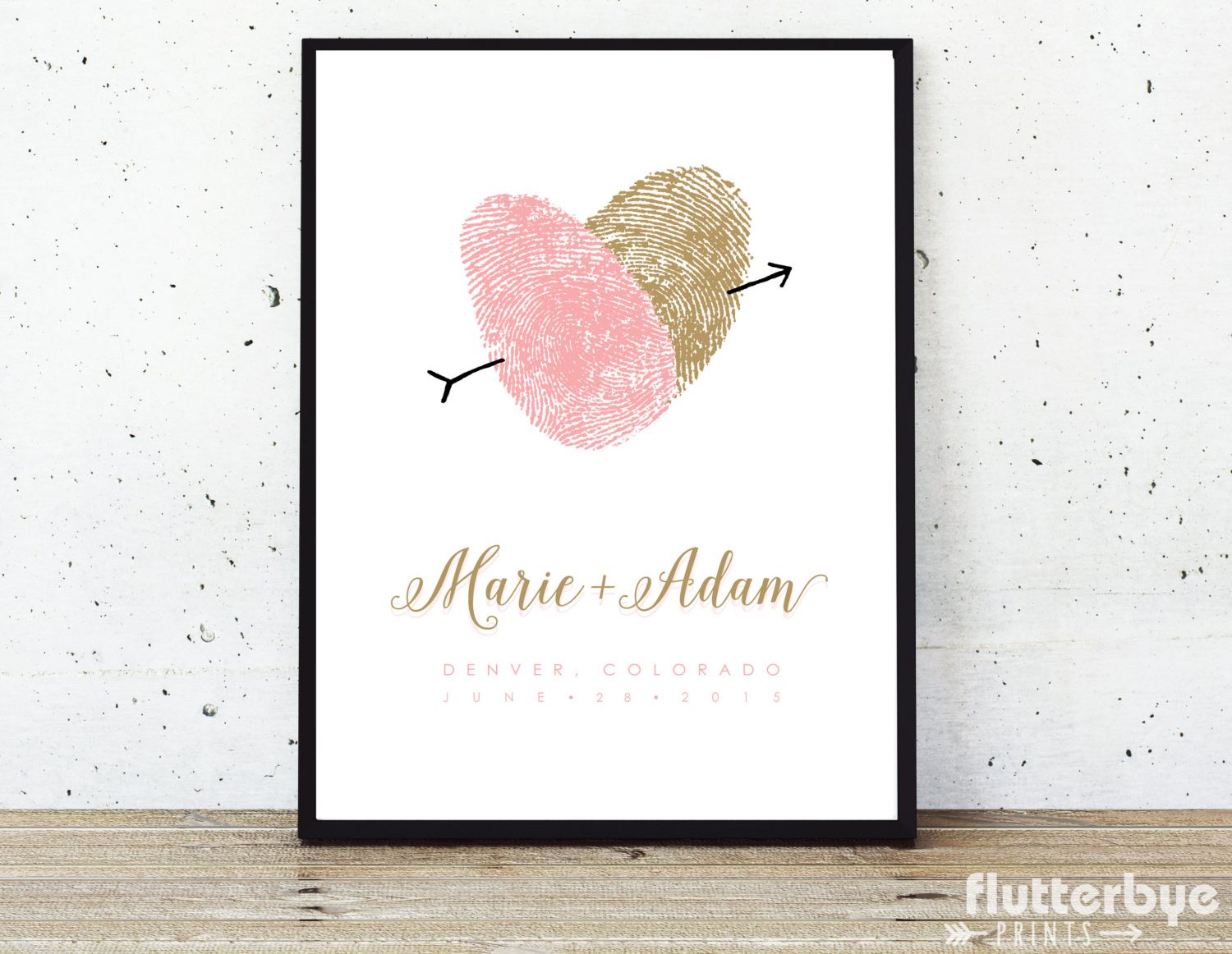 Fingerprint Wedding Invitations by Flutterbye Prints | Emmaline Bride