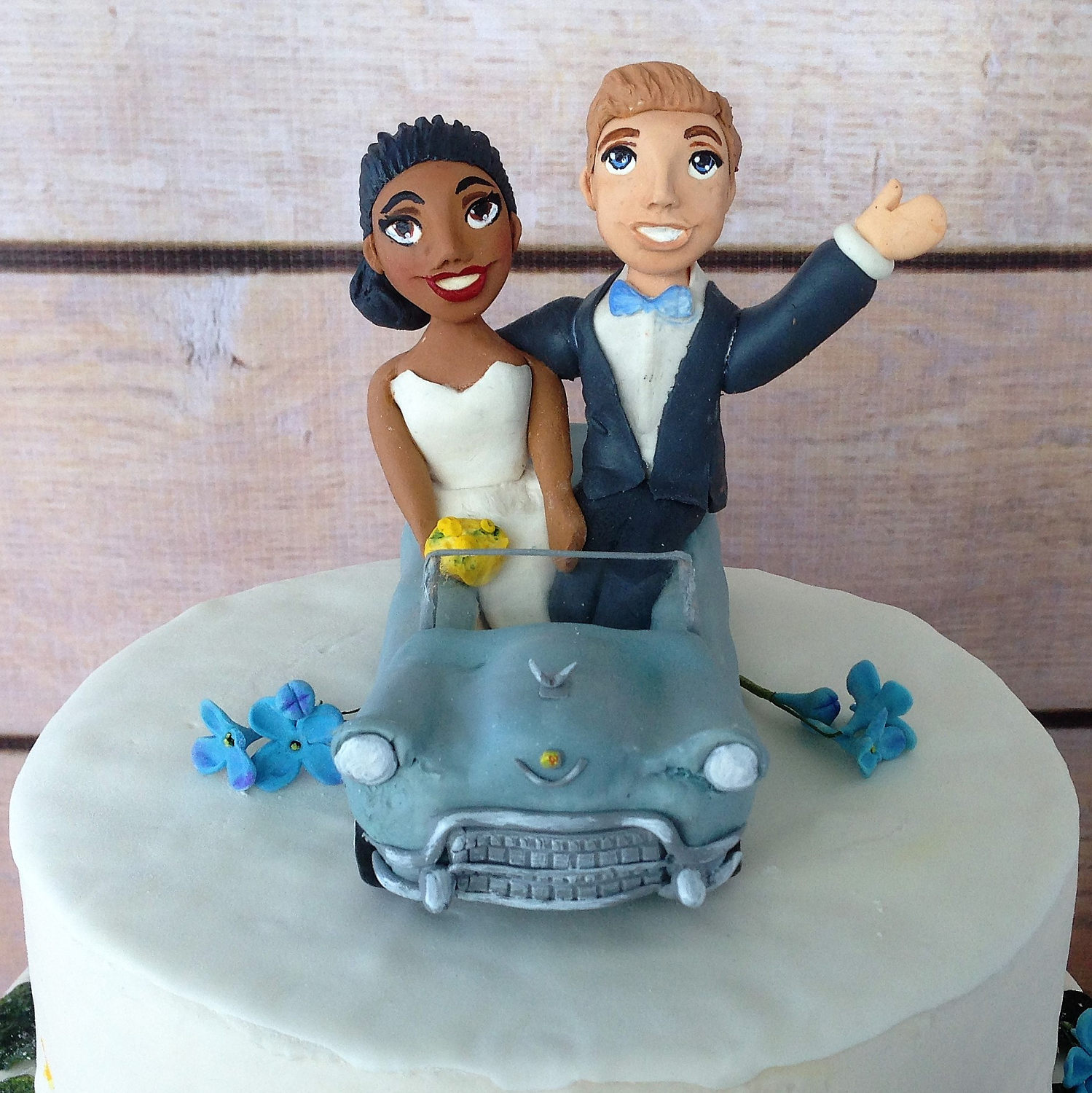 Clay Figurine Wedding Cake Toppers by Laurine's Figurines