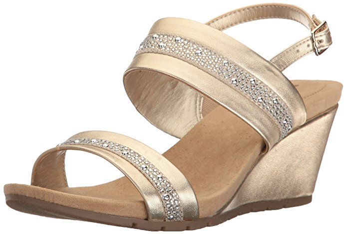 30 Best Gold Wedding Wedges: Low Heel, High Heel Wedges + Sandals