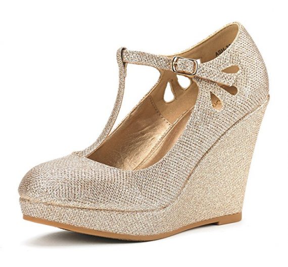 30 Best Gold Wedding Wedges: Low Heel, High Heel Wedges + Sandals