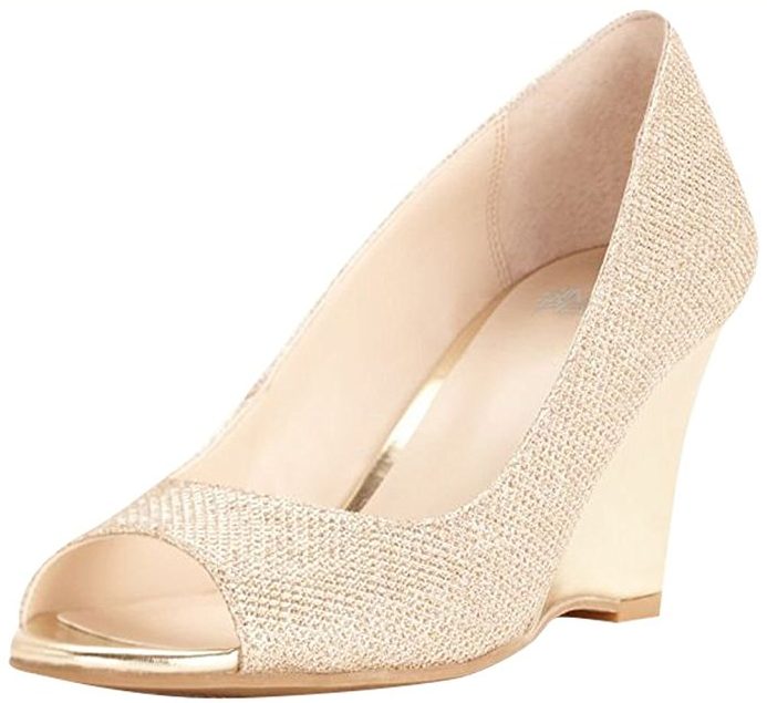 30 Best Gold Wedding Wedges: Low Heel, High Heel Wedges + Sandals