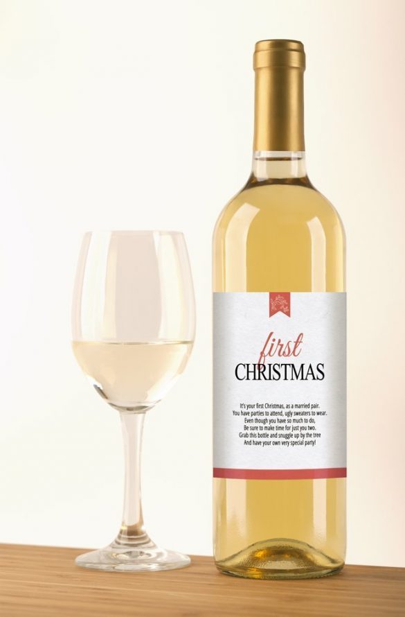 Basket of Firsts for Bride + Groom: DIY Wine Gift Idea for Weddings