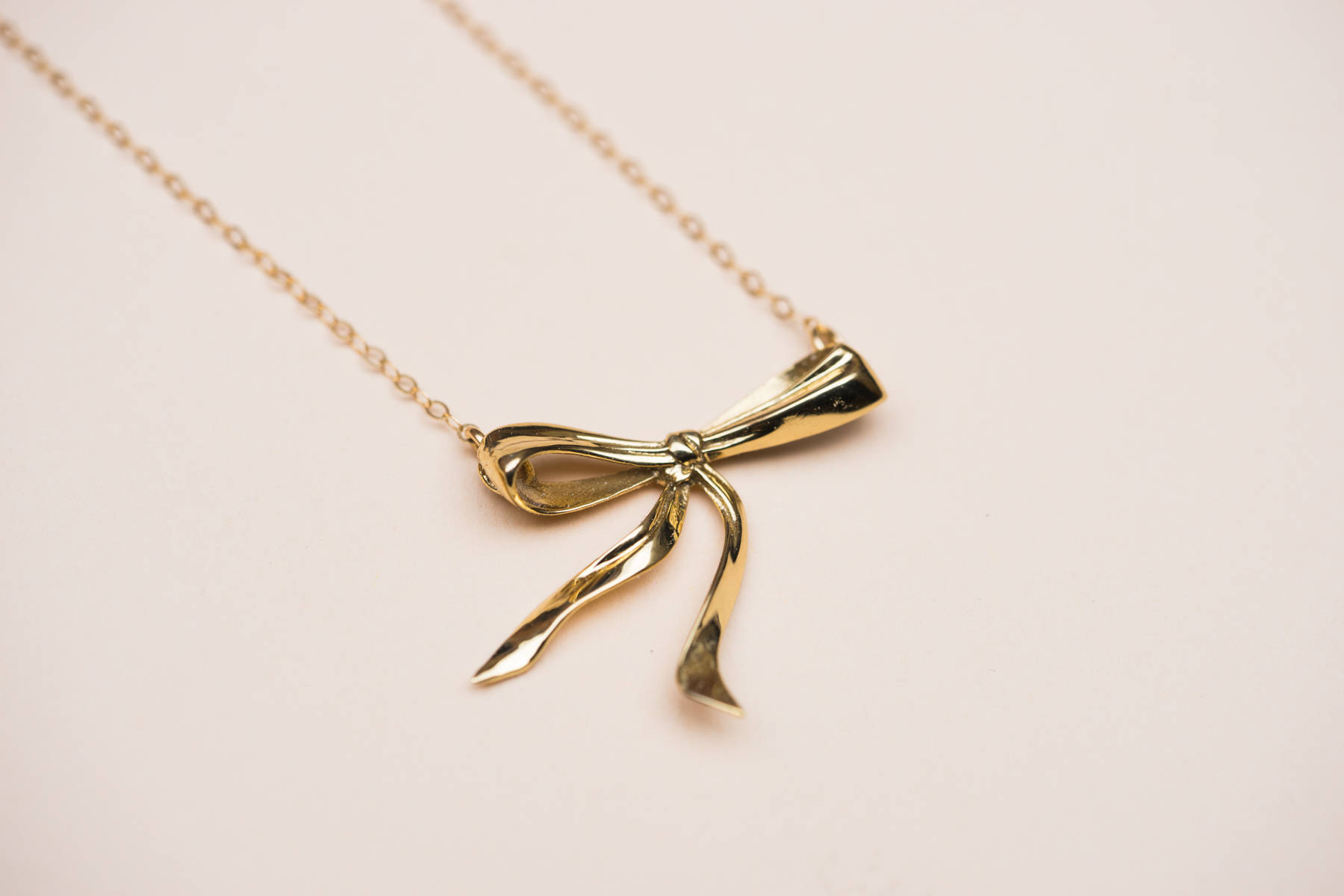 Gold Ribbon Necklace for Bridesmaids Gifts | Emmaline Bride®
