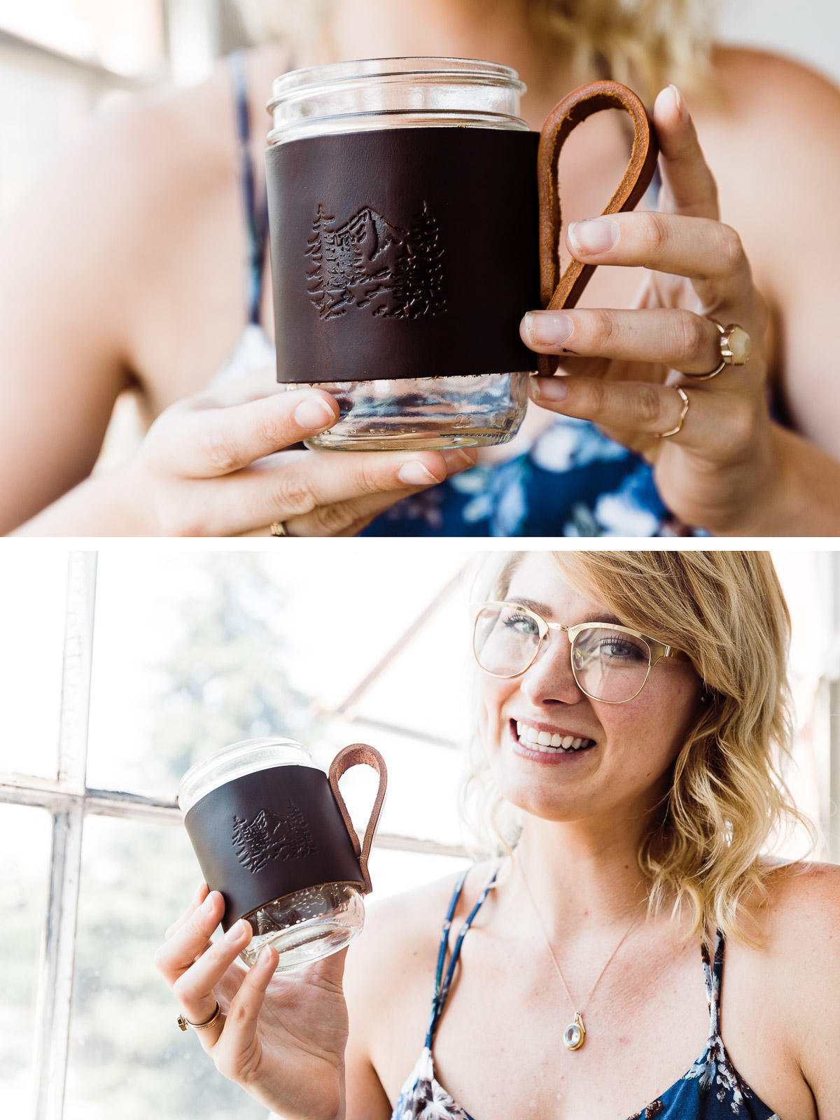 This Leather Mason Jar Holder Turns Any Jar Into A Drinking Mug