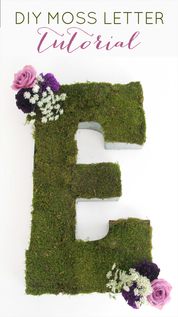 DIY Moss Letter Tutorial | Emmaline Bride® Wedding Blog