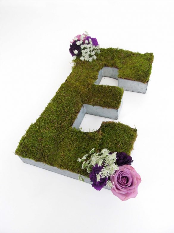 DIY Moss Letter Tutorial | Emmaline Bride® Wedding Blog