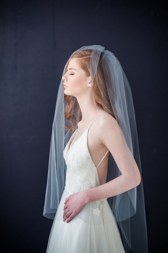Two Tier Bridal Veil -- Wedding Veil with Blusher | Emmaline Bride