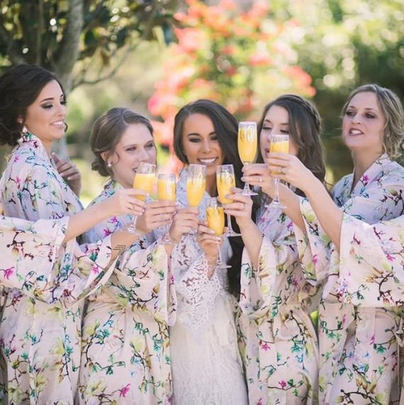 Floral Print Bridesmaid Robes: Silky, Soft, + CHEAP! | Emmaline Bride