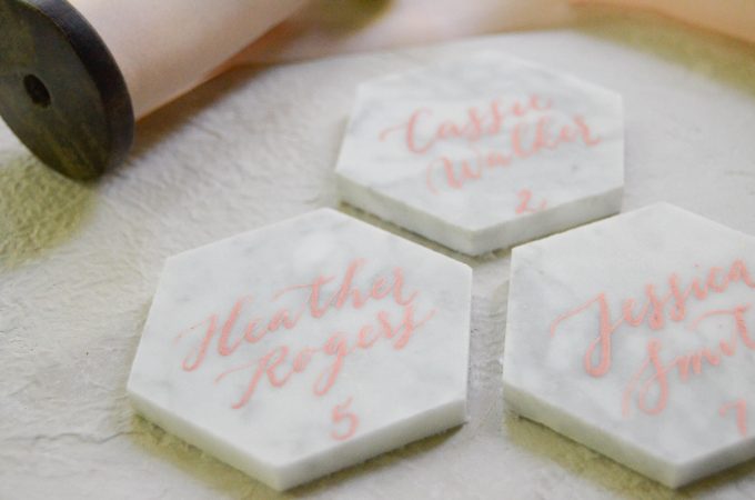 These Marble Tile Place Cards Are Surprisingly Chic | Emmaline Bride