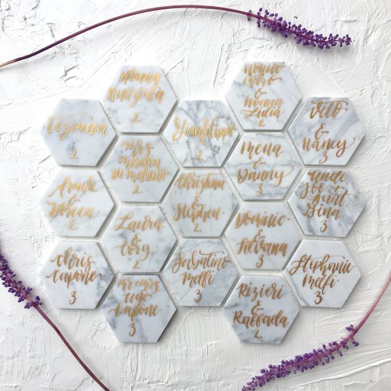 These Marble Tile Place Cards Are Surprisingly Chic | Emmaline Bride