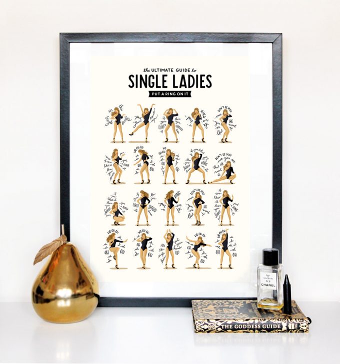 Beyonce Single Ladies Poster: Now Put Your Hands Up, WOH OH OH