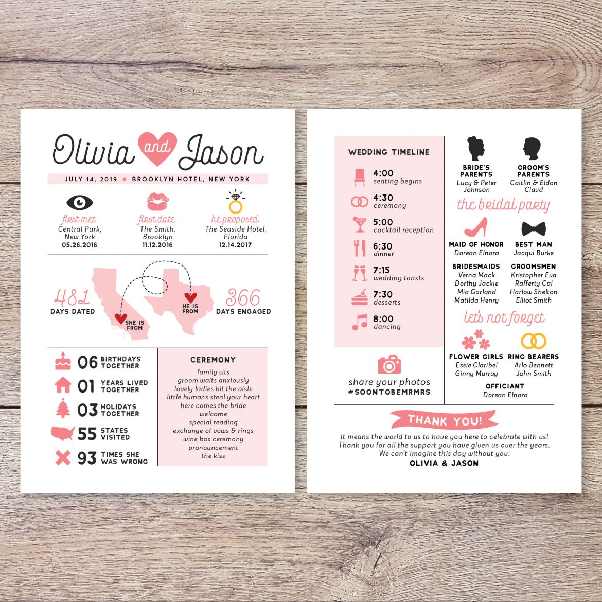 50 Most Unique Programs for Weddings (PHOTOS) | Emmaline Bride