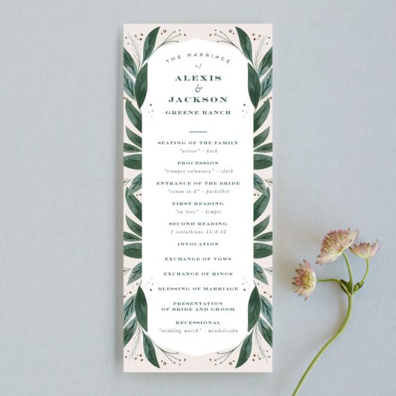 50 Most Unique Programs for Weddings (PHOTOS) | Emmaline Bride