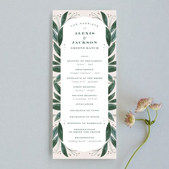 50 Most Unique Programs for Weddings (PHOTOS) | Emmaline Bride