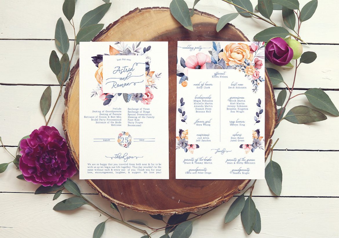 50 Most Unique Programs for Weddings (PHOTOS) | Emmaline Bride