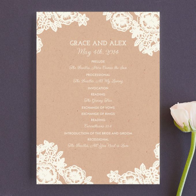 50 Most Unique Programs for Weddings (PHOTOS) | Emmaline Bride