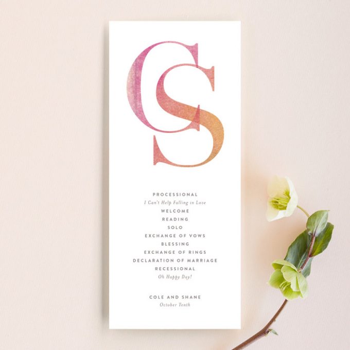 50 Most Unique Programs for Weddings (PHOTOS) | Emmaline Bride