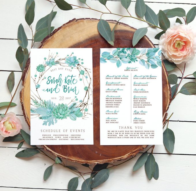 50 Most Unique Programs for Weddings (PHOTOS) | Emmaline Bride