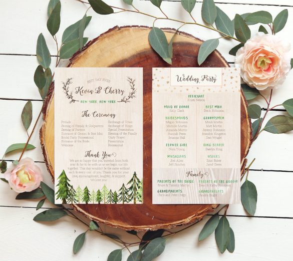 50 Most Unique Programs for Weddings (PHOTOS) | Emmaline Bride