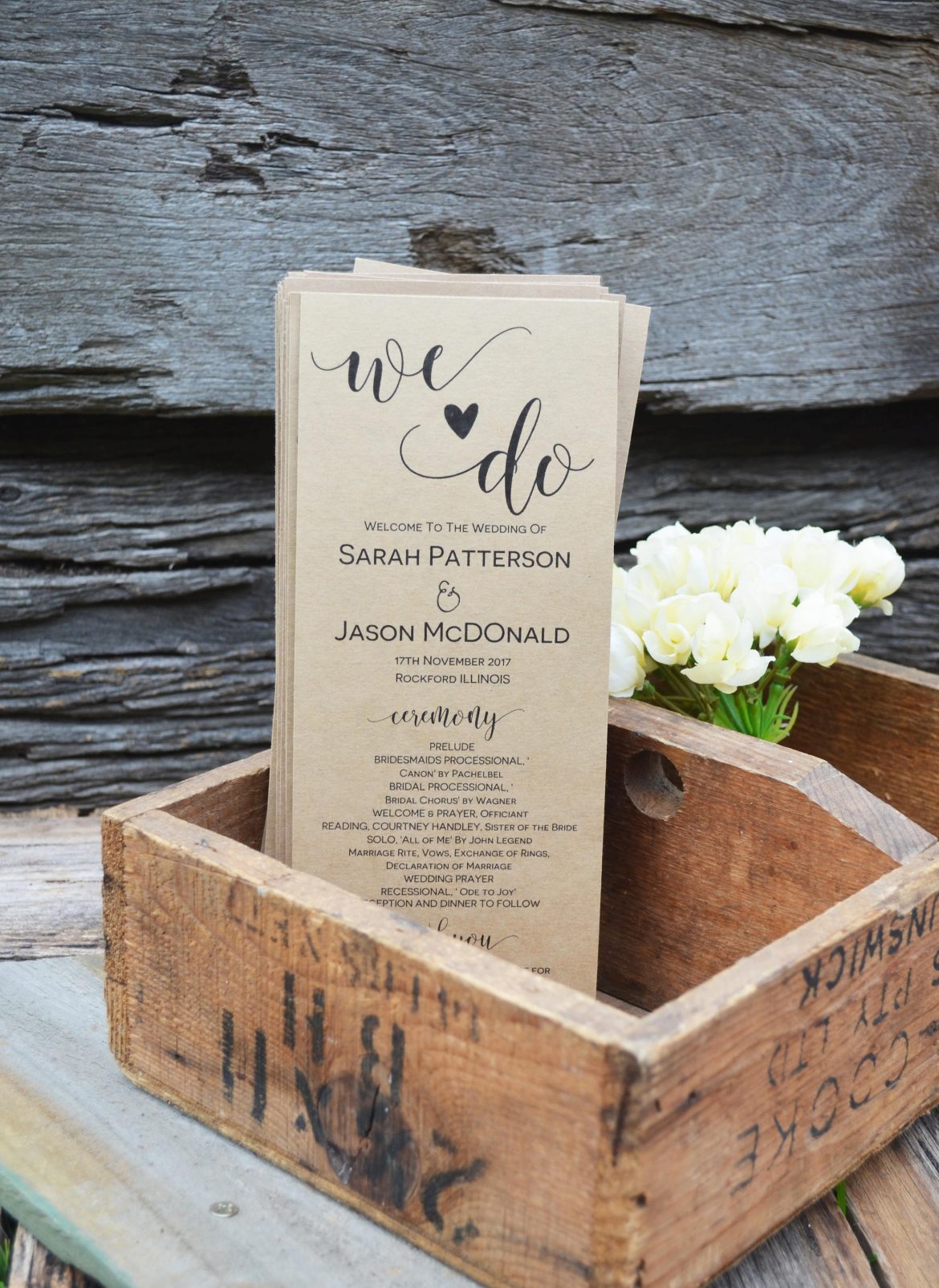 50 Most Unique Programs for Weddings (PHOTOS) | Emmaline Bride