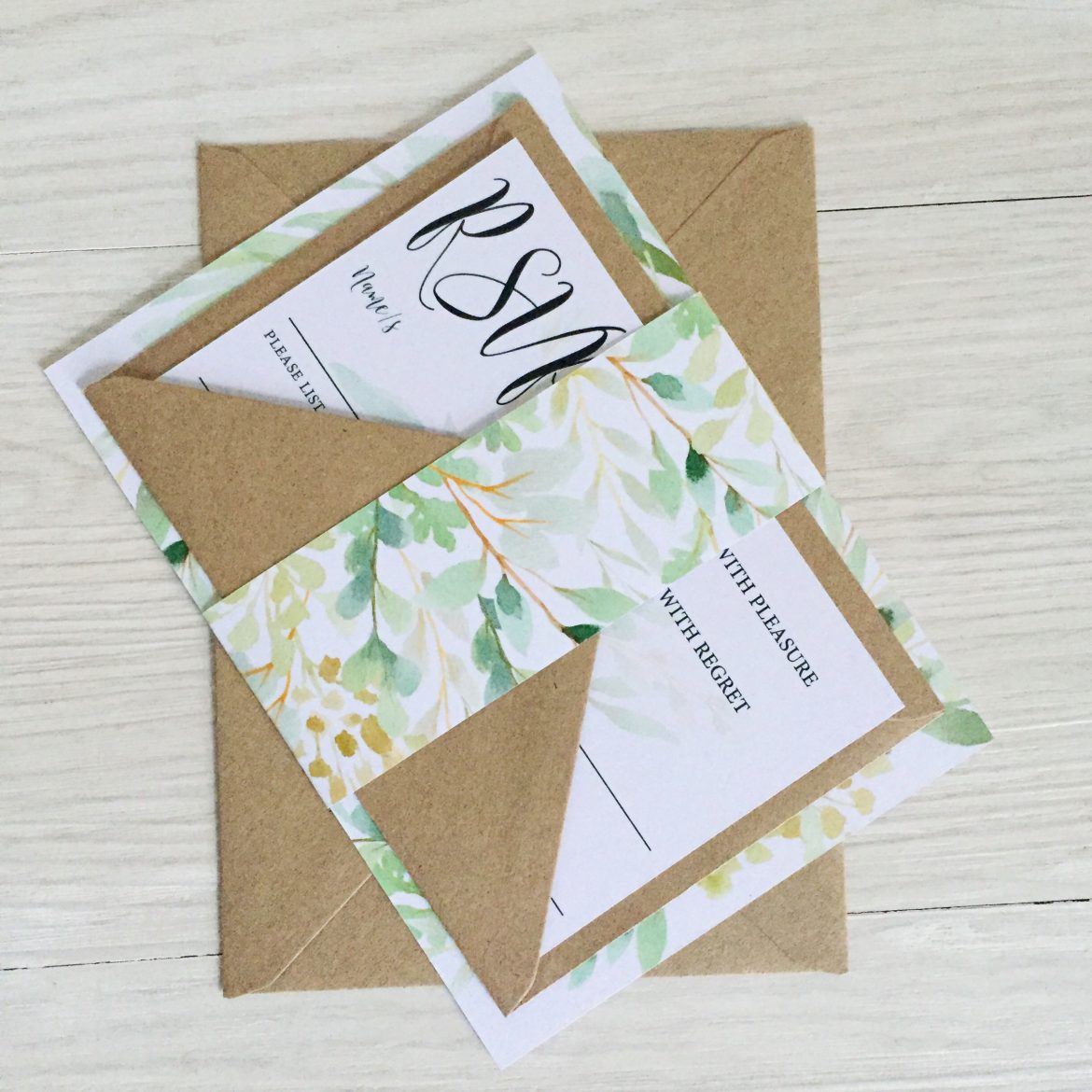 9 Beautiful + Affordable Greenery Wedding Invitations