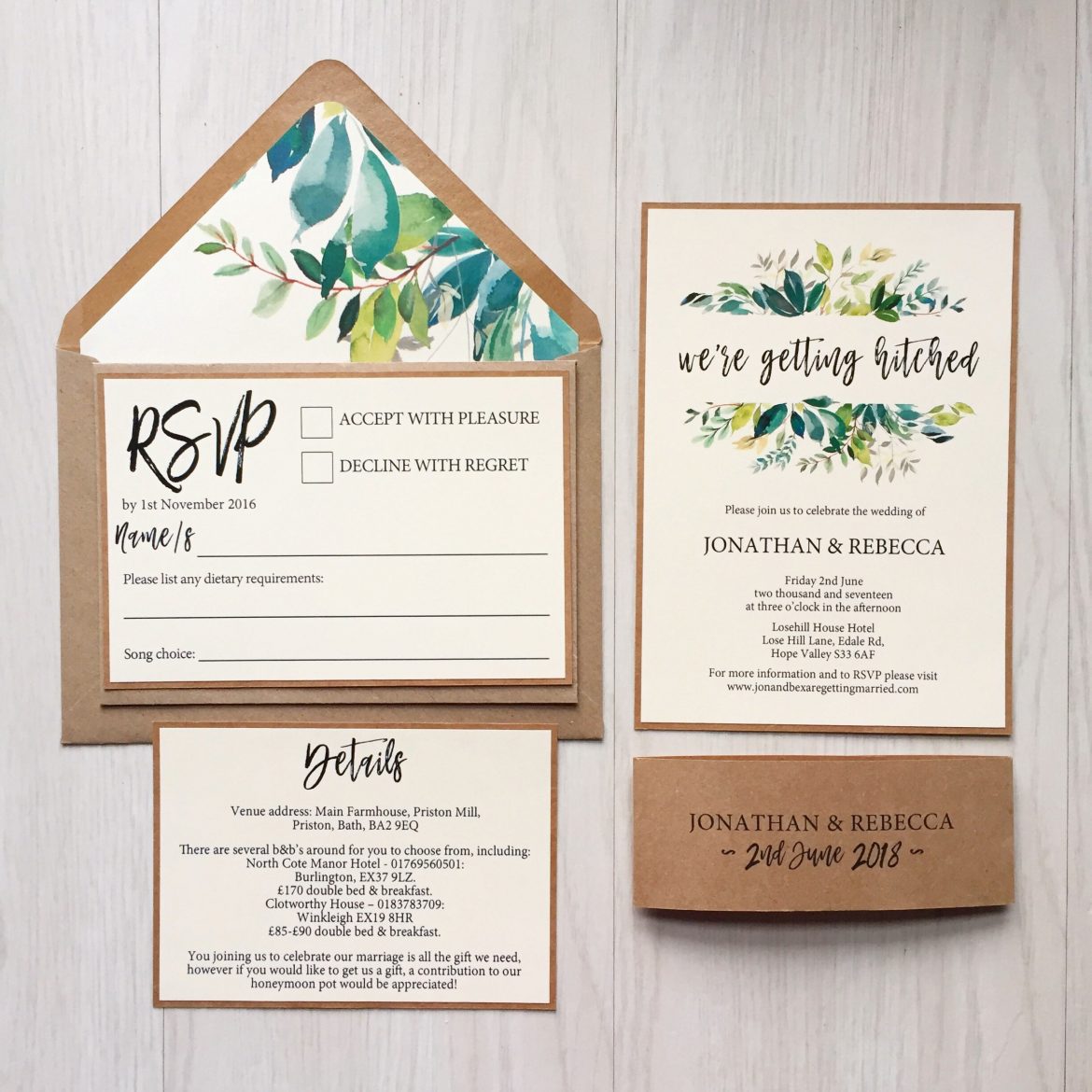 9 Beautiful + Affordable Greenery Wedding Invitations