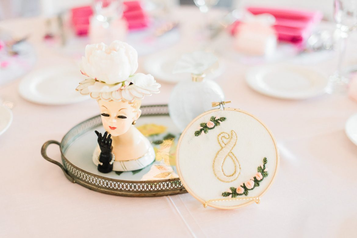 Fun + Creative Embroidery Hoop Table Numbers for Weddings